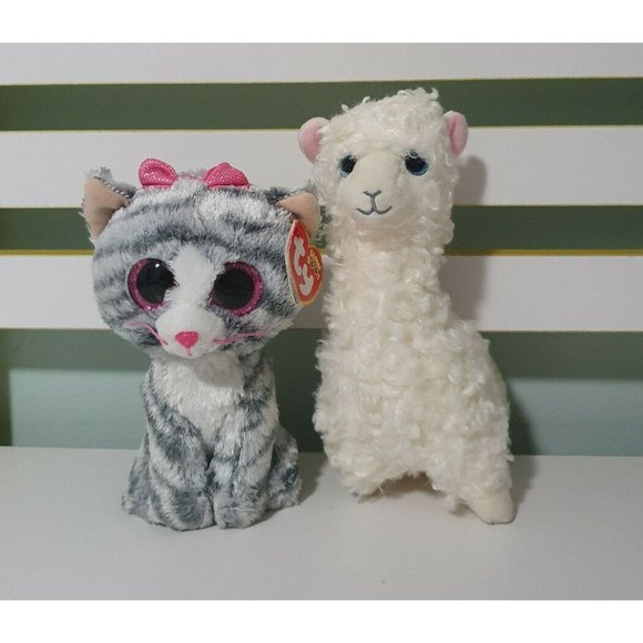 Ty | Toys | Ty Beanies Ty Beanie Boos Lily Llama Kiki Cat 2 And 6cm | Poshmark